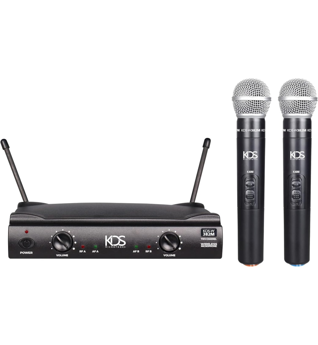 Microfone Sem fio KDS-W382M UHF Mão Duplo Kadosh - Innova Music